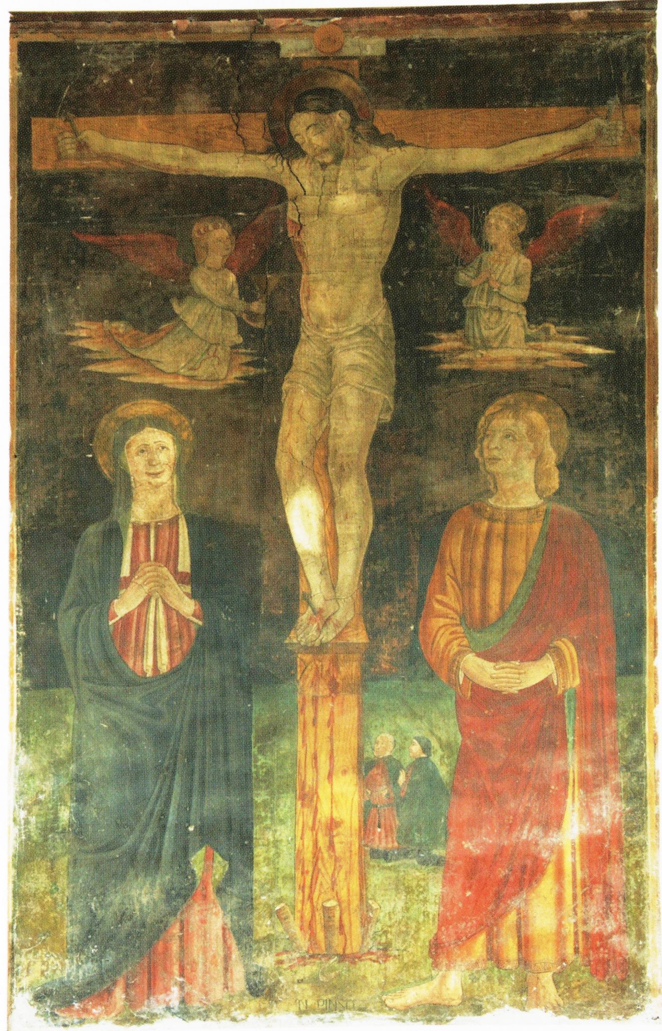 Crocifissione con Maria e S. Giovanni, 1480-1490, ambito di Cola da ...